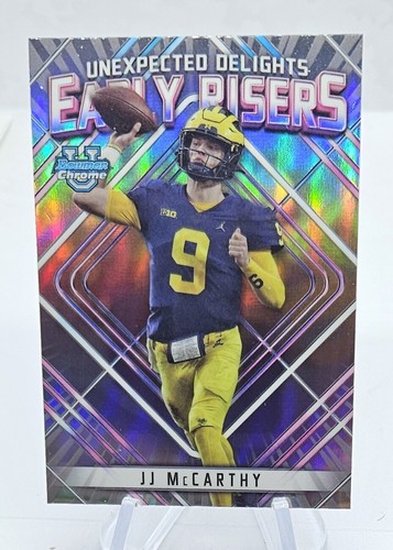 JJ McCarthy 2023 Bowman Chrome U Early Risers Refractor Insert UM ...