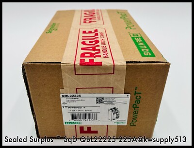QBL22225 ~ Square D QBL2225 225A 240V 2P PowerPact Q MCCB ~ Sealed ...