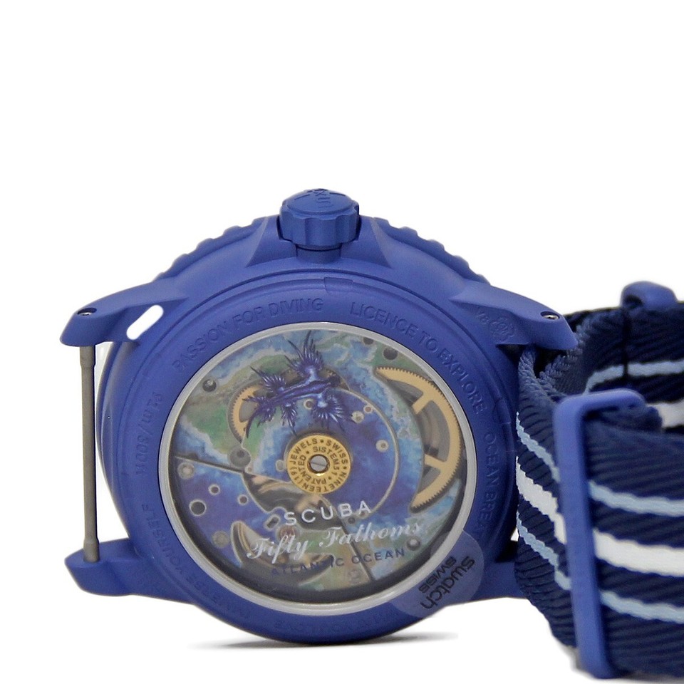 Swatch x Blancpain Fifty Fathoms Atlantic Ocean Bioceramic SO35A100 ...