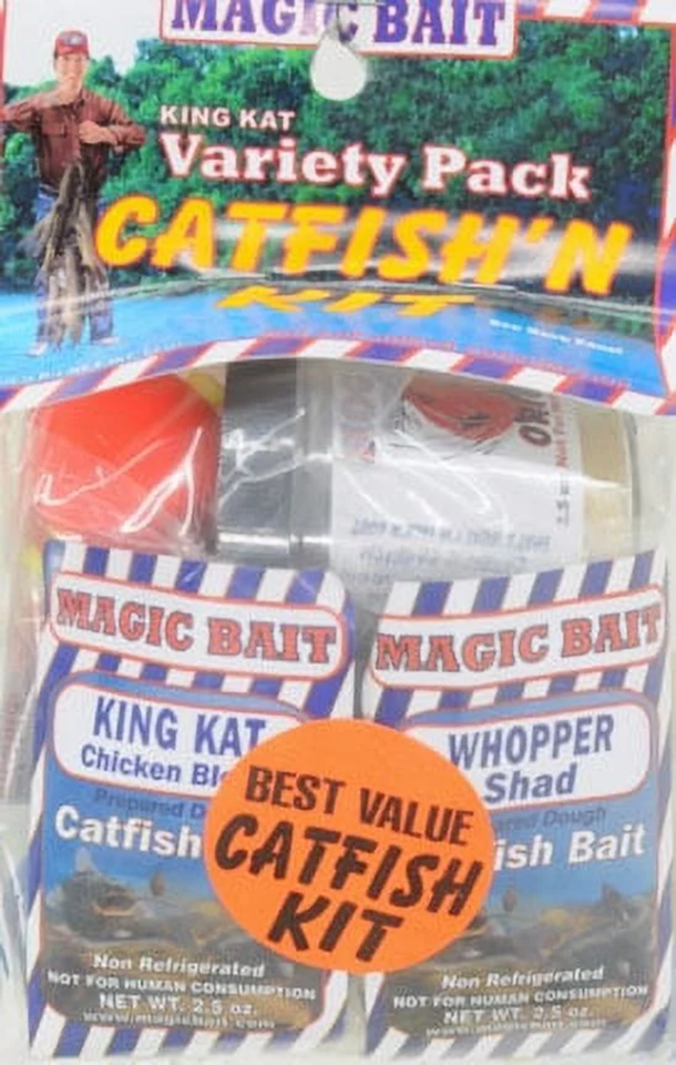 Magic Bait King Kat Catch Catfish Nuggets Fishing Kit 21 Pieces Fishing ...