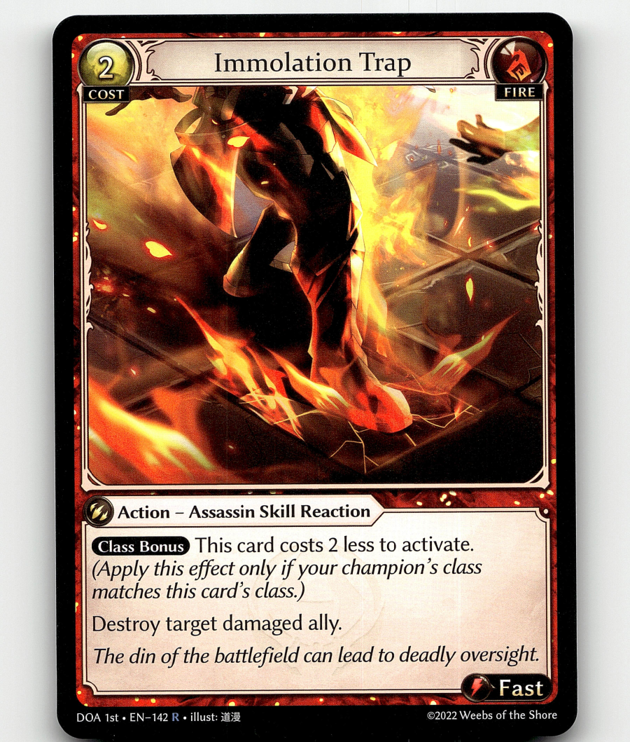 Grand Archive TCG Immolation Trap Dawn of Ashes 1st Ed. | eBay