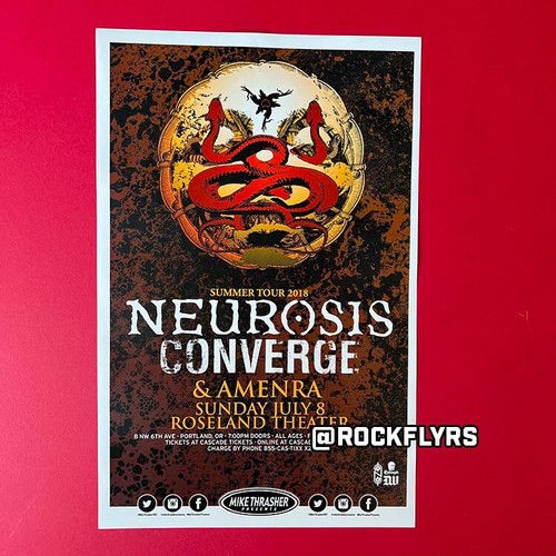 NEUROSIS 2018 Original 11x17 Concert Promo Street Poster. Portland OR ...