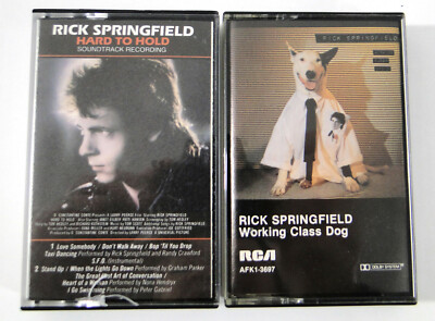 Rick Springfield cassette lot Working Class Dog and Hard to Hold, Great ...