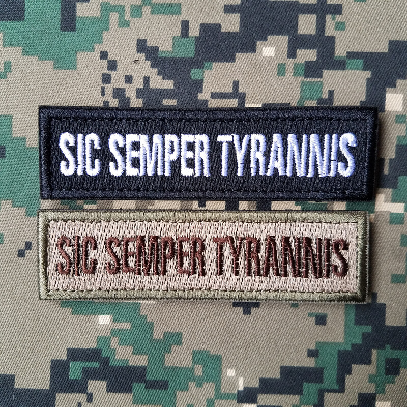 2Pcs Sic Semper Tyrannis Tab Subdued Tactical Hook Loop Patch ...