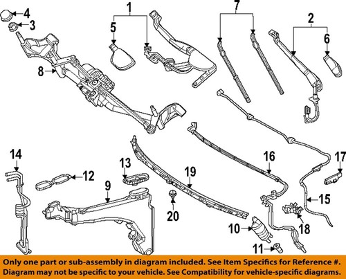 MERCEDES OEM 20-21 GLE350 Wiper Washer Components-Wiper Blade ...