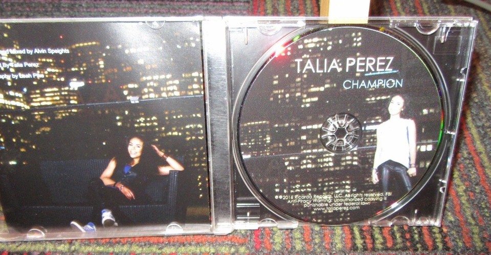 TALIA PEREZ: CHAMPION MUSIC CD SINGLE, 1 TRACK - CHAMPION, 2016 RICARDA ...