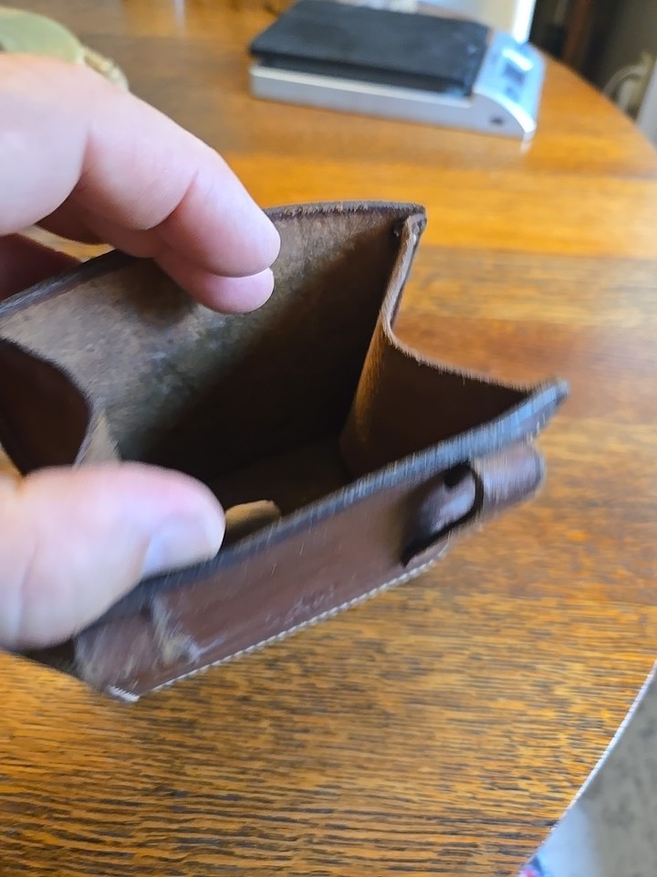 Vntg LYON & COULSON Leather Trap Shooting Shotgun Shell Holder Pouch ...