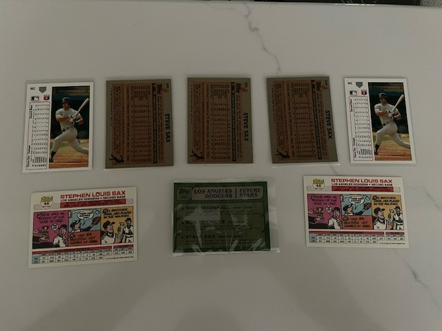 Steve Sax Lot includes Rookie 1982 Topps #681 (8) card lot | eBay