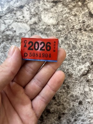 2026 California DMV Car/ Plate Sticker Tag Used | eBay