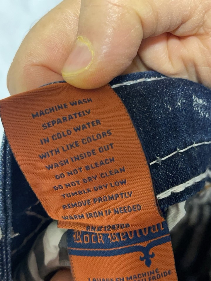 Rock Revival Jeans Men 32x30 (34x30) Blue Egor Relaxed Taper Distressed ...