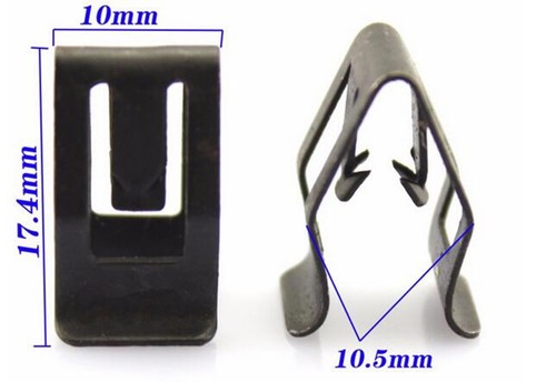 50X Black Rivet Fastener Clips Car Console Dash Dashboard Trim Metal ...