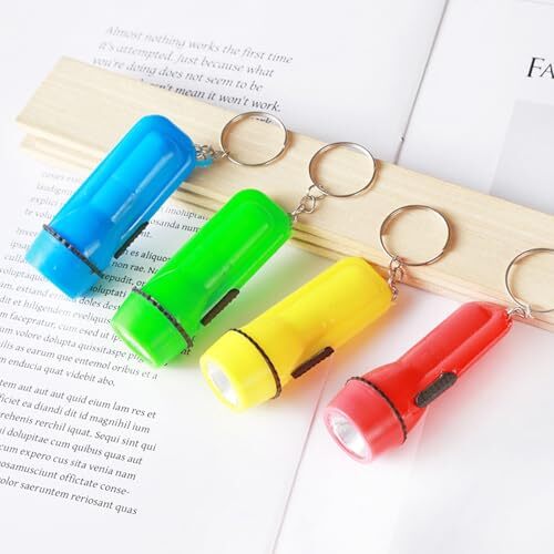 Mini Flashlight Keychain, 24PCS Bulk Assorted Colors Toy Flashlight for ...