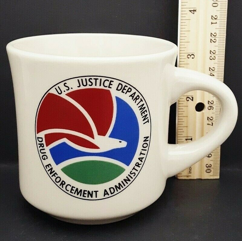 VINTAGE U.S. JUSTICE DEPARTMENT DEA DRUG ENFORCEMENT ADMINISTRATON MUG ...