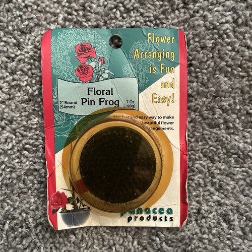 Vintage Floral Pin Frog 2” Round 7oz Flower Arranging Panacea Products ...