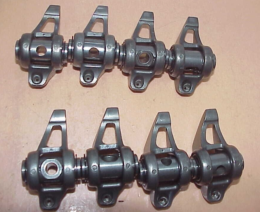 16 Stainless Upgraded Trunion Style LS7 Rocker Arms 8 Offset 8 Straight ...