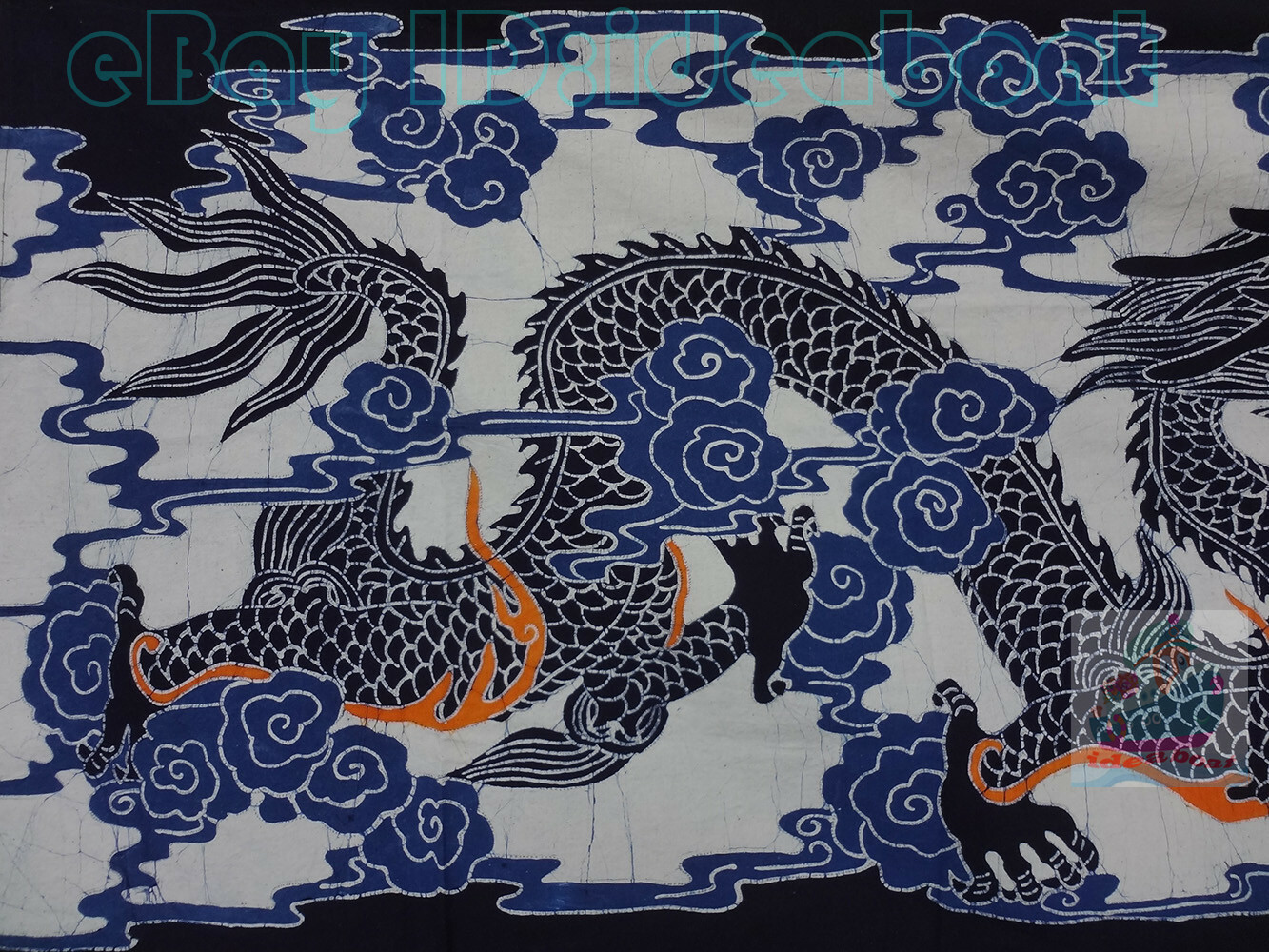 Folk Handmade Decor Wall Hanging Batik Tapestry - Dragon(Chinese Loong ...