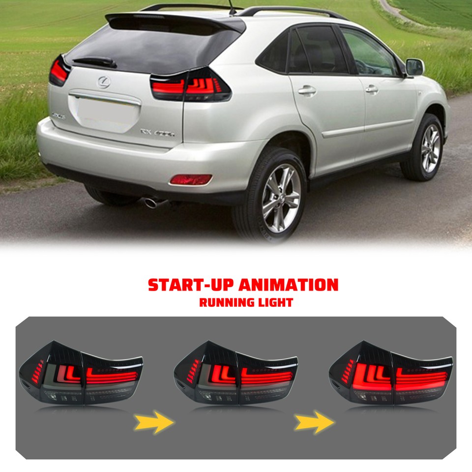 LED Sequential Tail Lights for Lexus RX330 RX350 RX400h 2004-2009 Rear ...