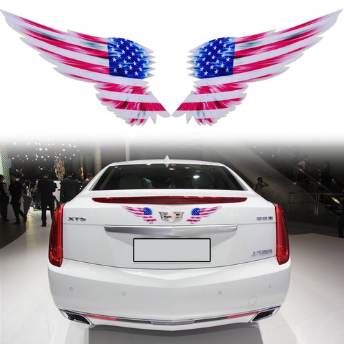 20cm United Stated US Flag Wing Emblem Badge Car Door Window Sticker ...