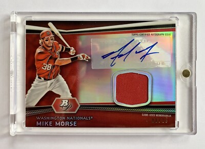 2012 Bowman Platinum Mike Michael Morse Red Refractor Relic Auto /25 | eBay