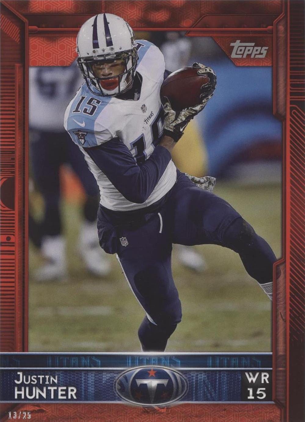 2015 Topps - Justin Hunter #68 5x7 Red /25 for sale online | eBay