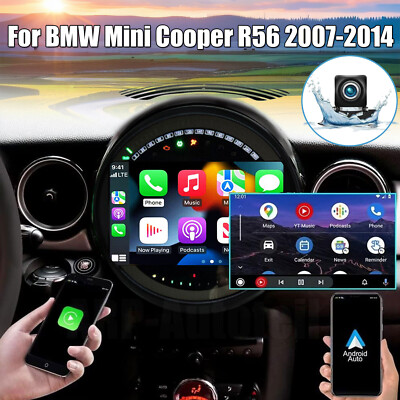 Android 13 Apple Carplay GPS Car Stereo Radio For BMW Mini Cooper R56 ...