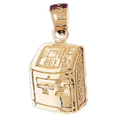 ATM Machine Charm Pendant 14k Gold | eBay