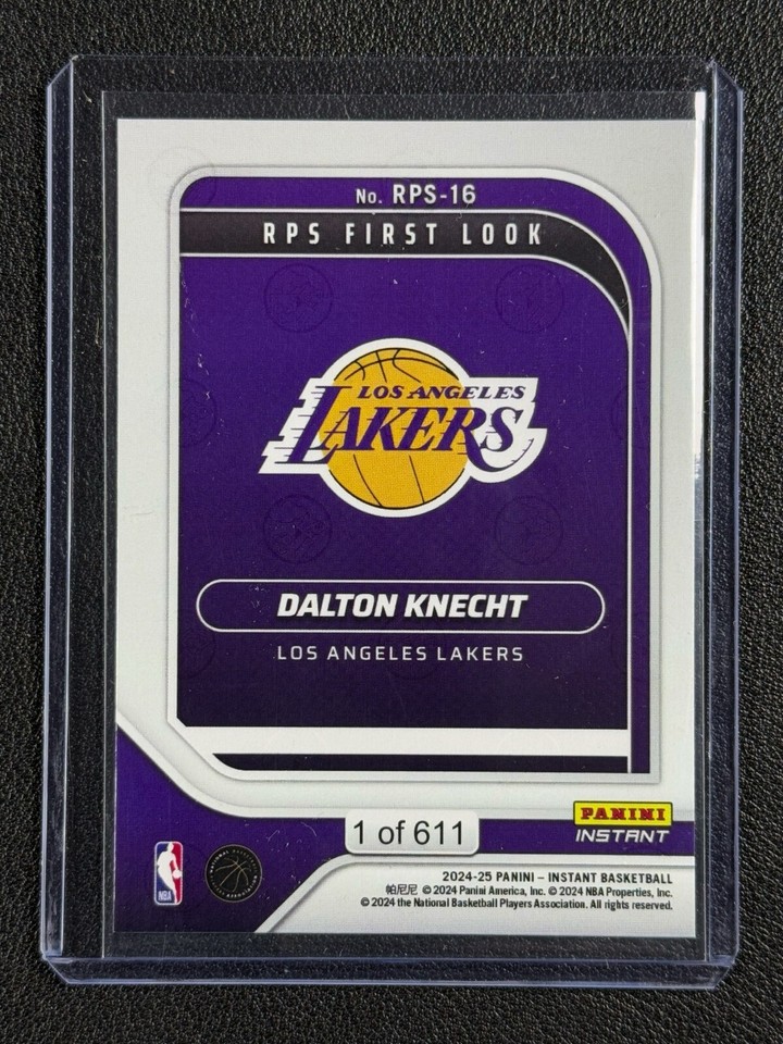 DALTON KNECHT 2024-25 PANINI INSTANT RPS PHOTO SHOOT ROOKIE RC FIRST ...