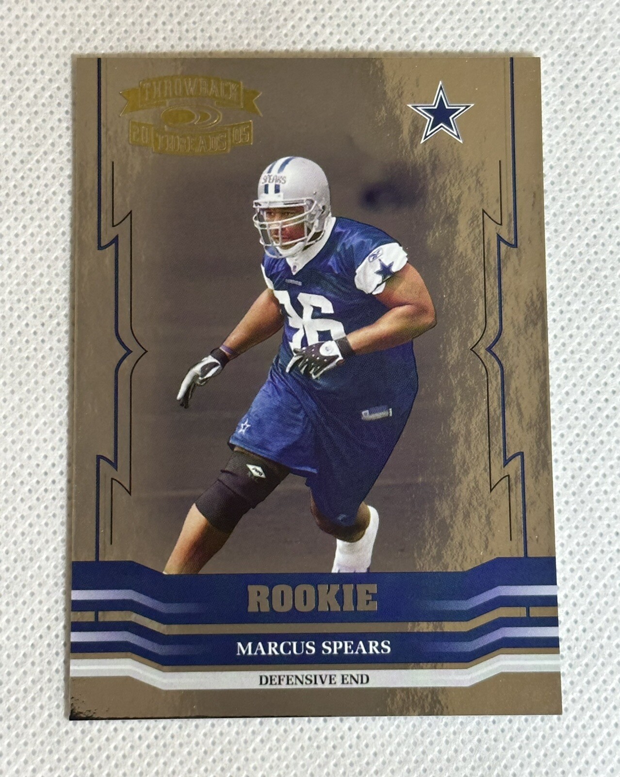 2005 Donruss Throwback Threads Marcus Spears #/999 Rookie Foil #159 ...