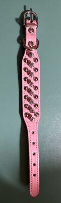 Spiked Studded Leather Dog Collar Rivets Pet Small Cat Chihuahua ...