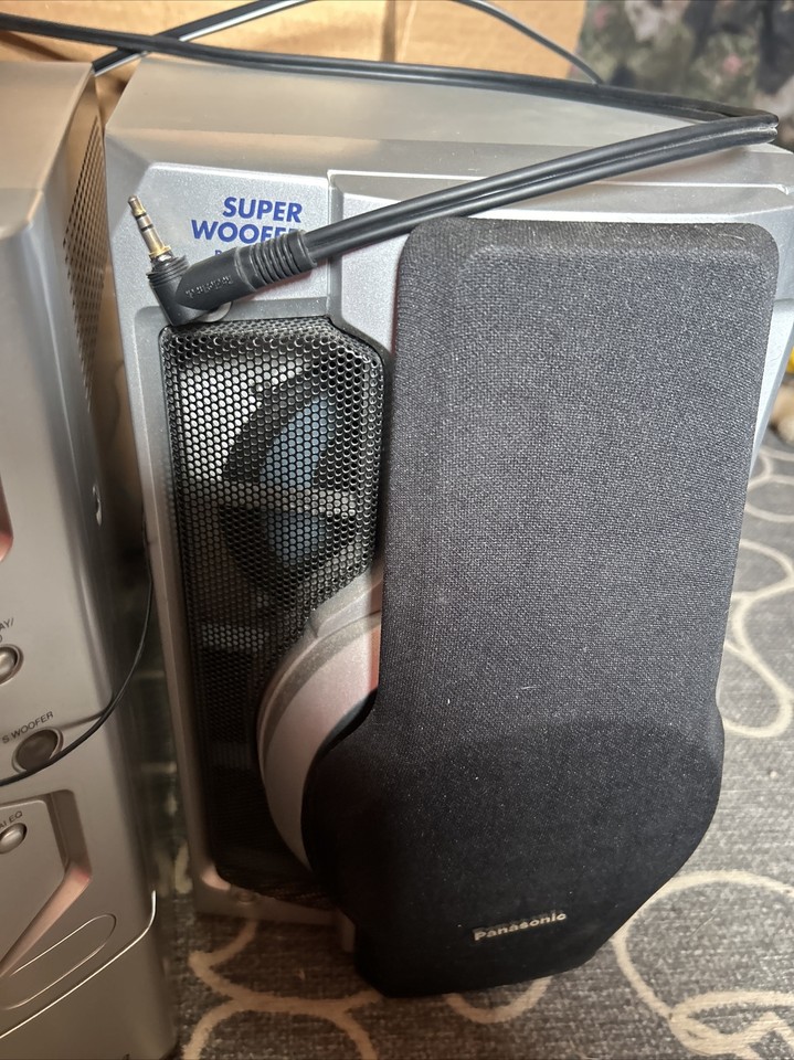 Panasonic SA-AK58 Compact Stereo System 5-CD Changer Dual Tape With ...