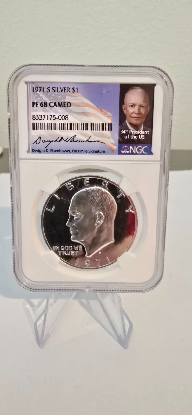 1971 S $1 NGC PF68 CAMEO SILVER PROOF EISENHOWER DOLLAR 40% SILVER IKE | eBay