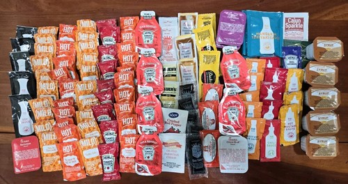 122 Condiment Packets Heinz Ketchup Duke Mayo Taco Bell Panda Express ...