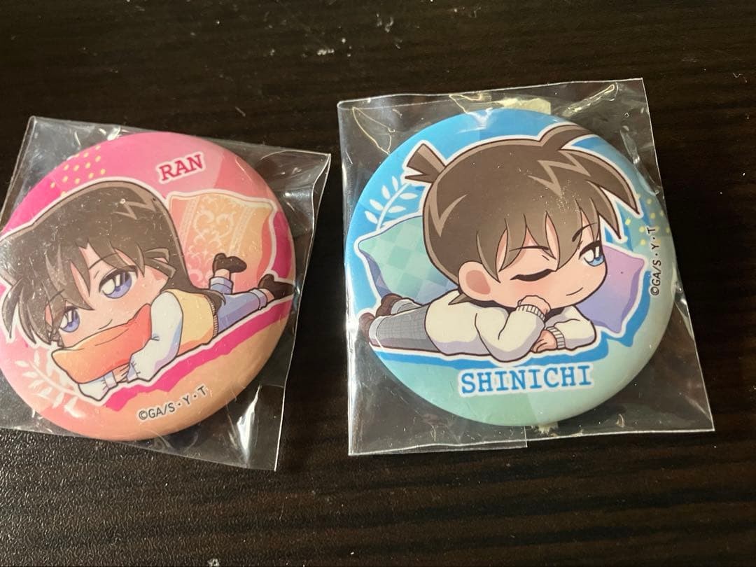 Detective Conan Shinichi Kudo Ran Mori Can Badge | eBay