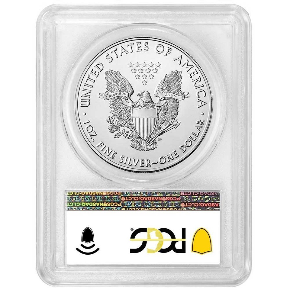 2020 (W) $1 Type 1 American Silver Eagle PCGS MS70 Biden 46th President ...