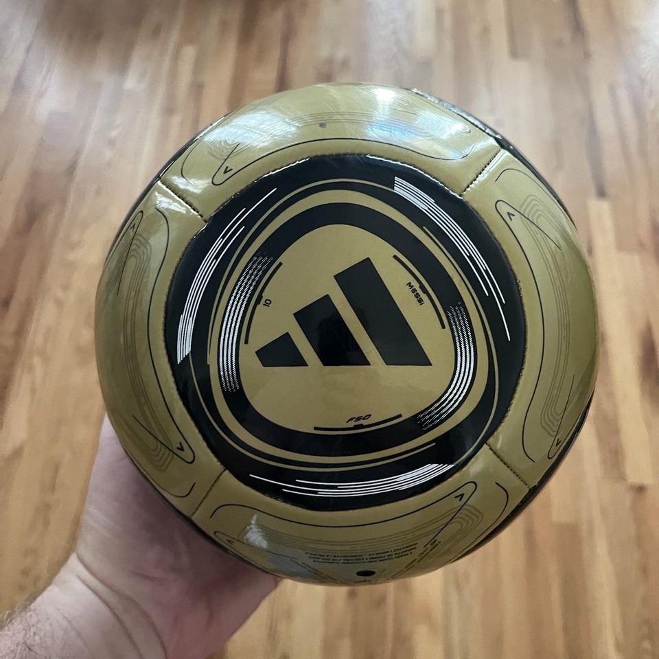 adidas F50 Lionel Messi 10 Soccer Ball Size 4 Gold Black Football ...