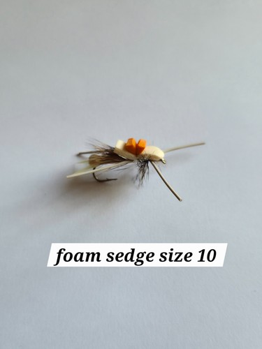 3 Tan Foam Sedge Fly Fishing Dry Trout Flies Size 10 | eBay UK