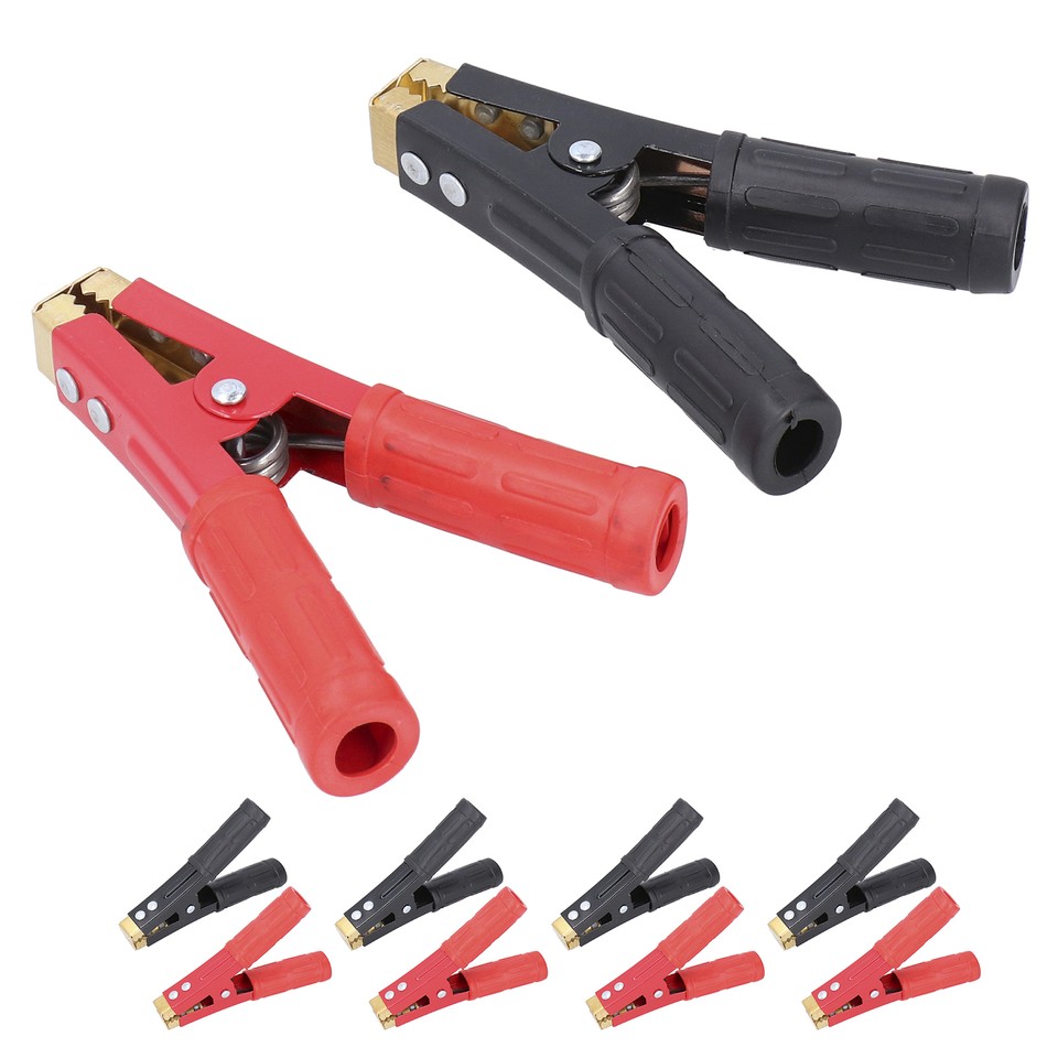 5 Pairs Battery Cable Clips HeavyDuty Insulated Crocodile Clamp 1000A ...