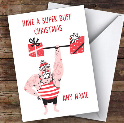 Bodybuilding Weight Lifting Gym Buff Hobbies Personalised Christmas ...