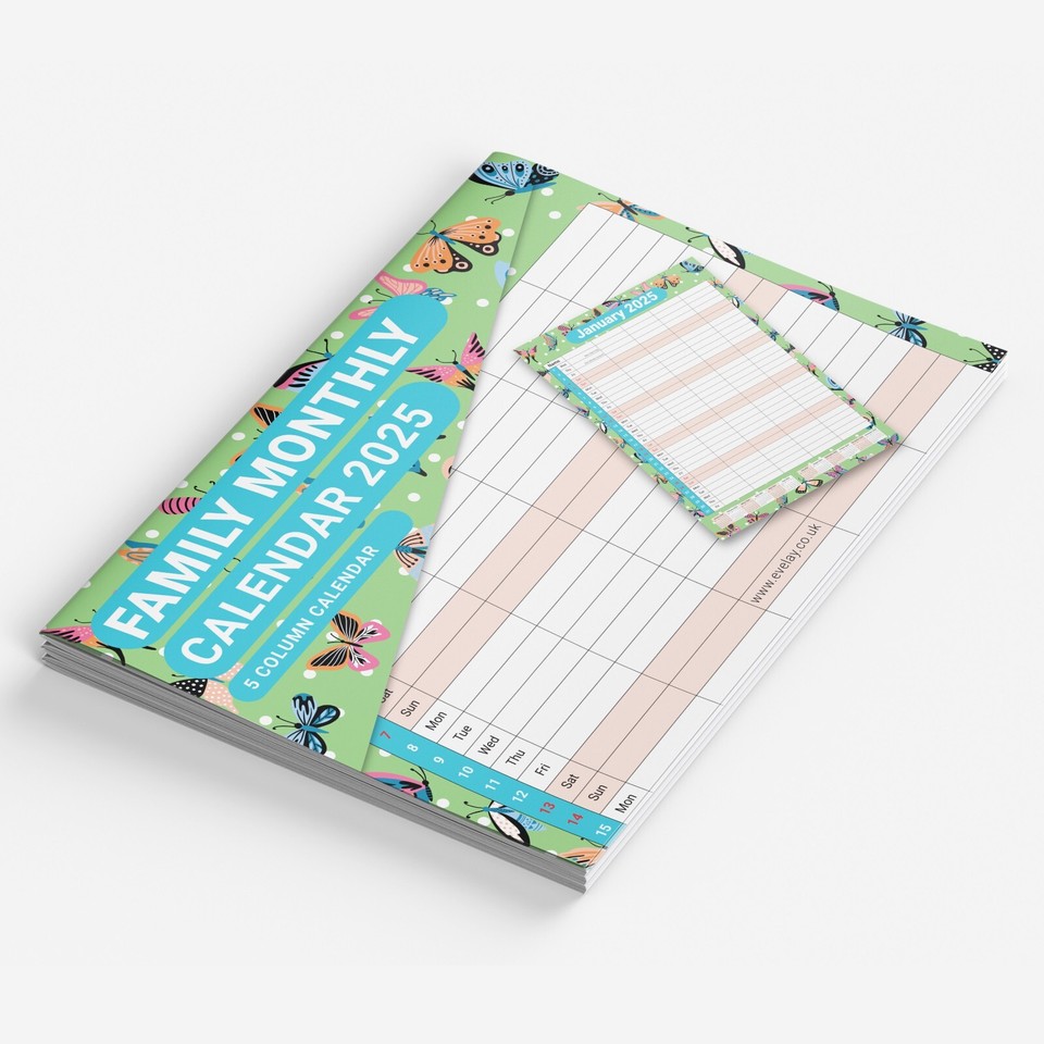 2025 Calendar Wall Monthly Planner Staff Rota Family Organiser ...