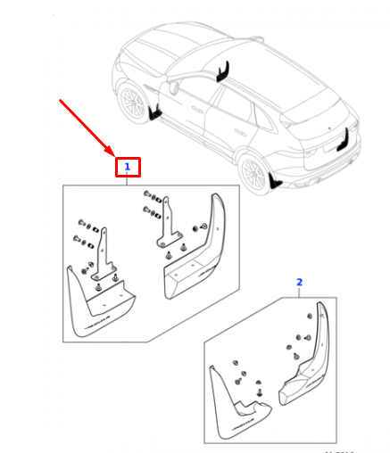 JAGUAR F-PACE X761 Front Mudflaps T4A27267 NEW GENUINE | eBay UK
