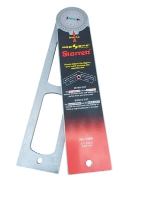 Starrett Pro Site Series Miter Cut Protractor No 505A Aluminum | eBay