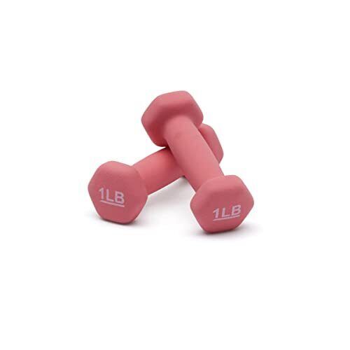 Amazon Basics Neoprene Dumbbell Hand Weights 1 Pound Set of 2 ...