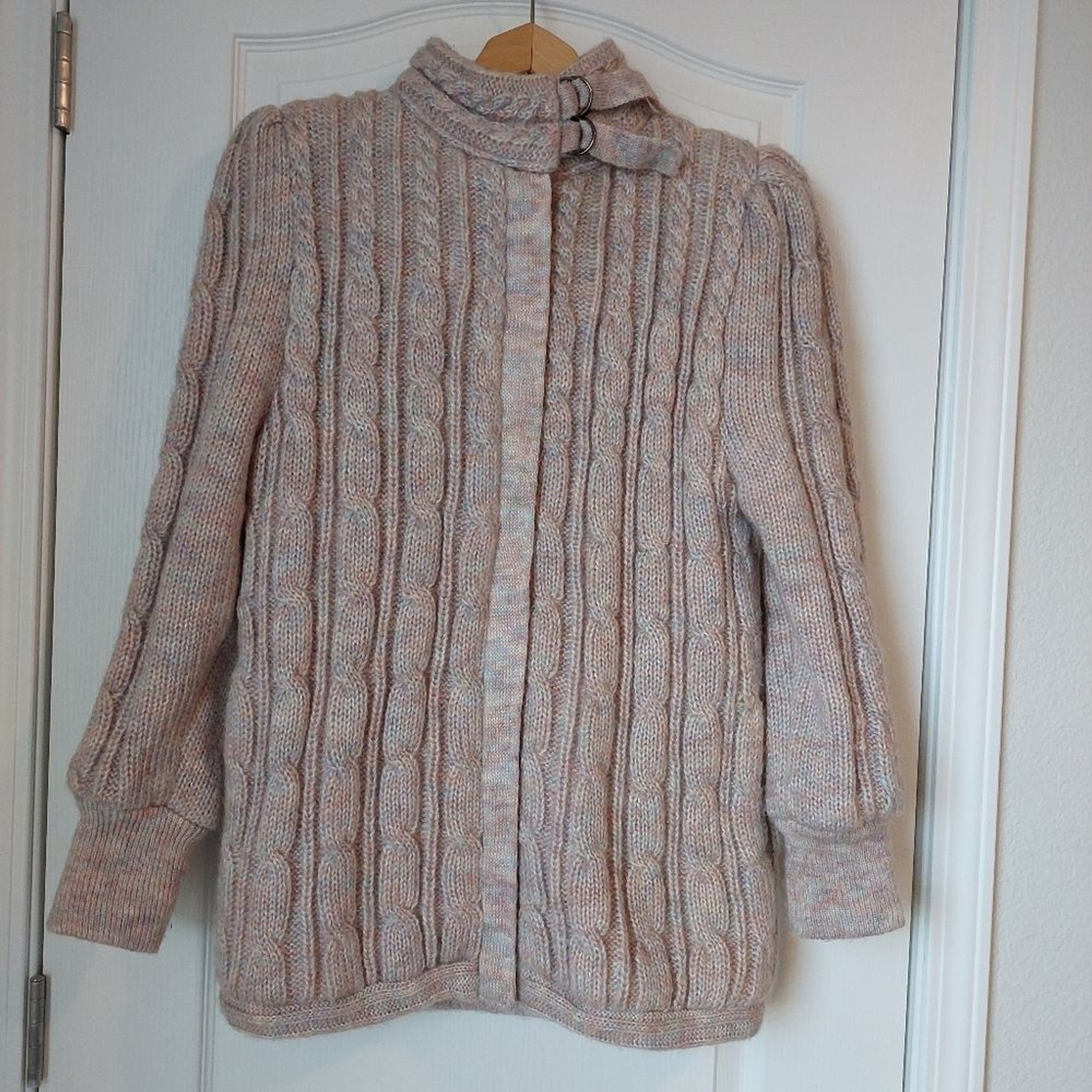 UZZI Cable Knit Heavy Zip Up Jacket Size Large - Gem