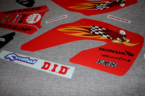 HONDA CR125-CR250 2000-2001 WOODY MX GRAPHICS KIT STICKER KIT DECALS ...