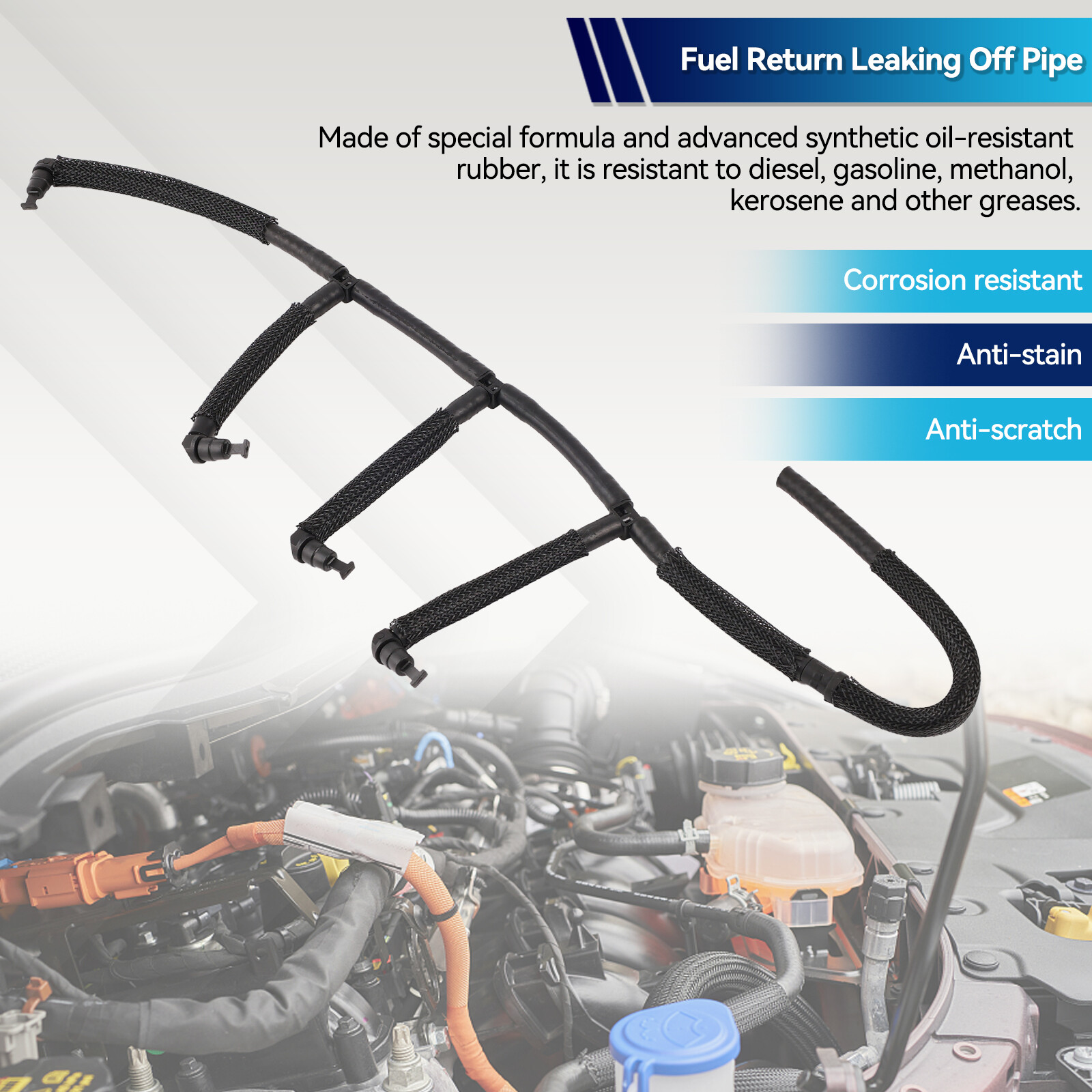 Fuel Injector Leak Off Return Pipe 03L130235AF For VW Jetta Caddy 1.6 ...