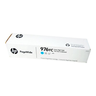 Genuine HP 976YC Extra High Yield Cyan Ink Cartridge PageWide Pro 55250 ...