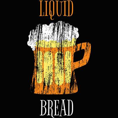 Liquid Bread Beer - Funny Womens T-Shirt Tshirt Clothing Fashion Tees ...