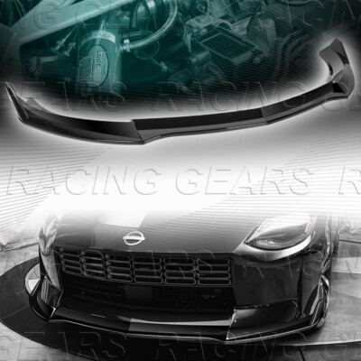 PAINTED BLACK FRONT LOWER BUMPER LIP SPOILER SPLITTER FOR 23-25 NISSAN ...