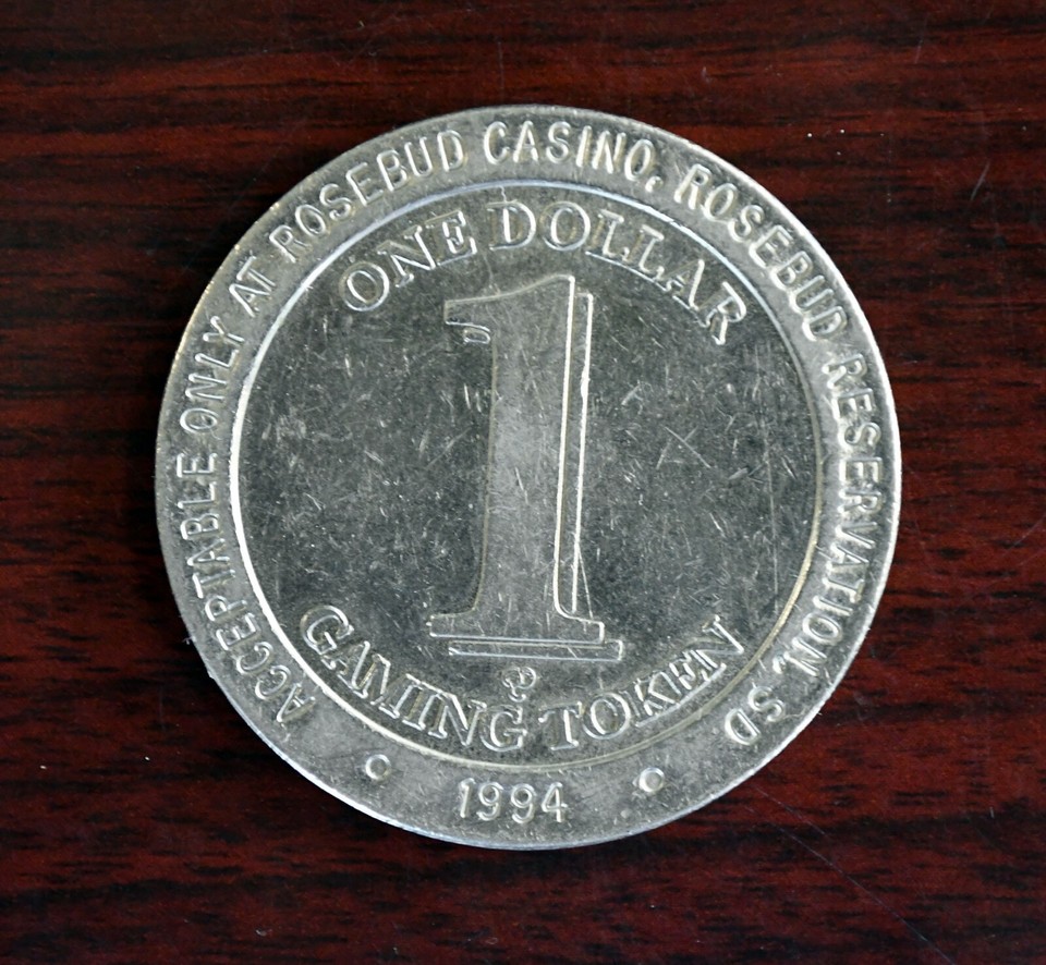 1994 Rosebud Casino One Dollar Gaming Token Rosebud Reservation SD | eBay