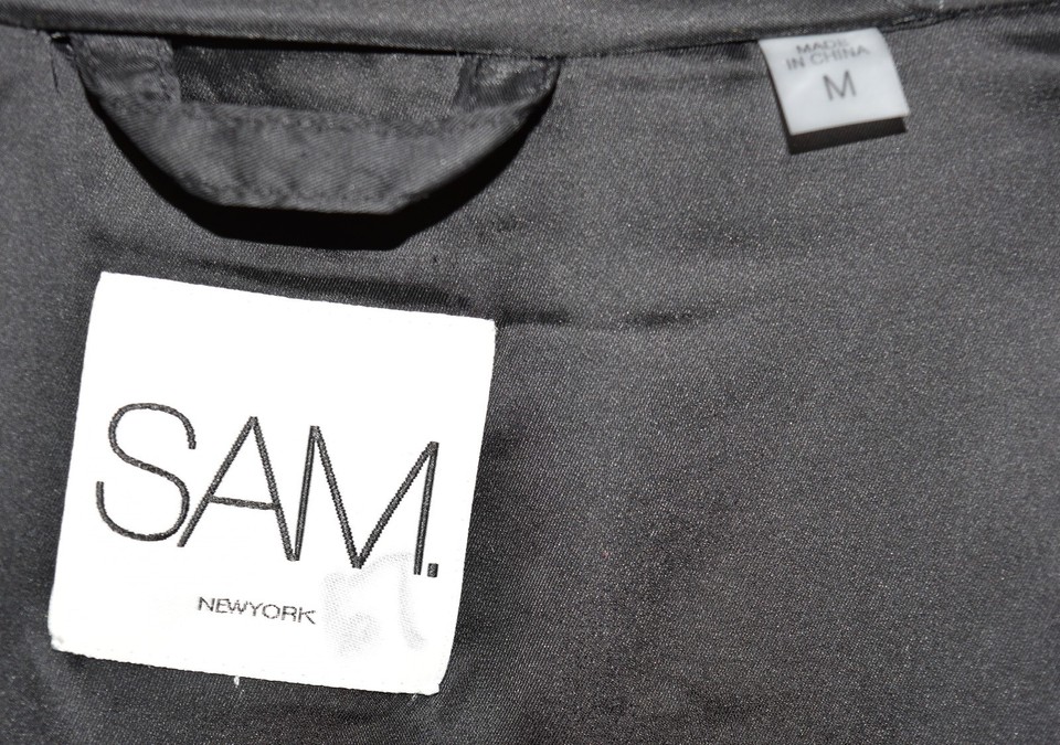 AUTHENTIC NEW SAM. FUR LONG VEST JACKET HOODED THICK WARM SIZE M | eBay